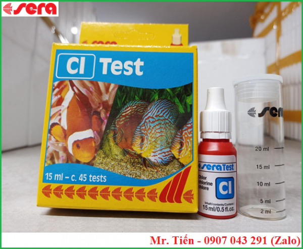 Bộ test nhanh Clo trong nước hãng Sera (Đức), Hộp test Chlorine Sera